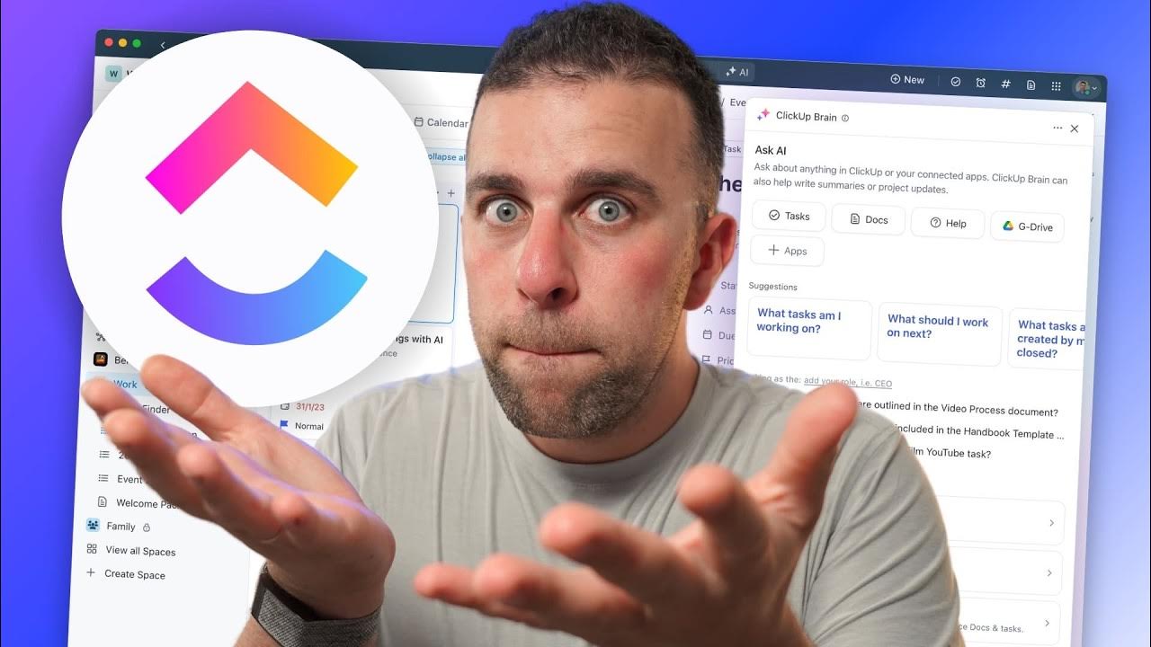 ClickUp for Beginners: Getting Started Walkthrough (Including New AI Brain) - YouTube