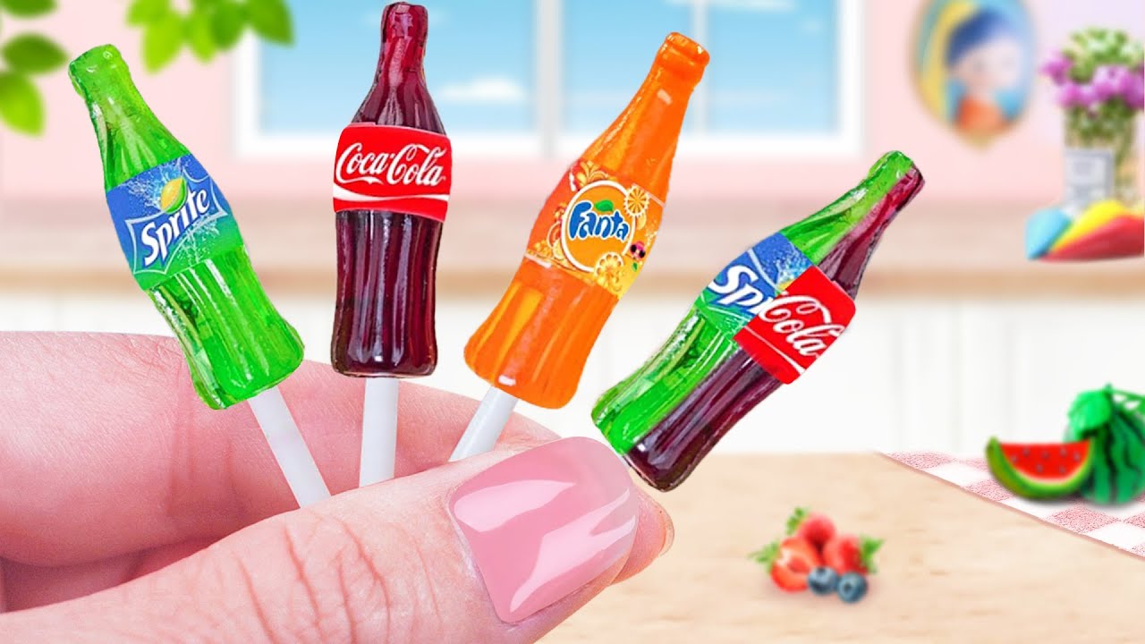 Tasty Coca Fanta Pepsi Fruit Jelly Sticks 🍭 How To Make Miniature Jelly ...