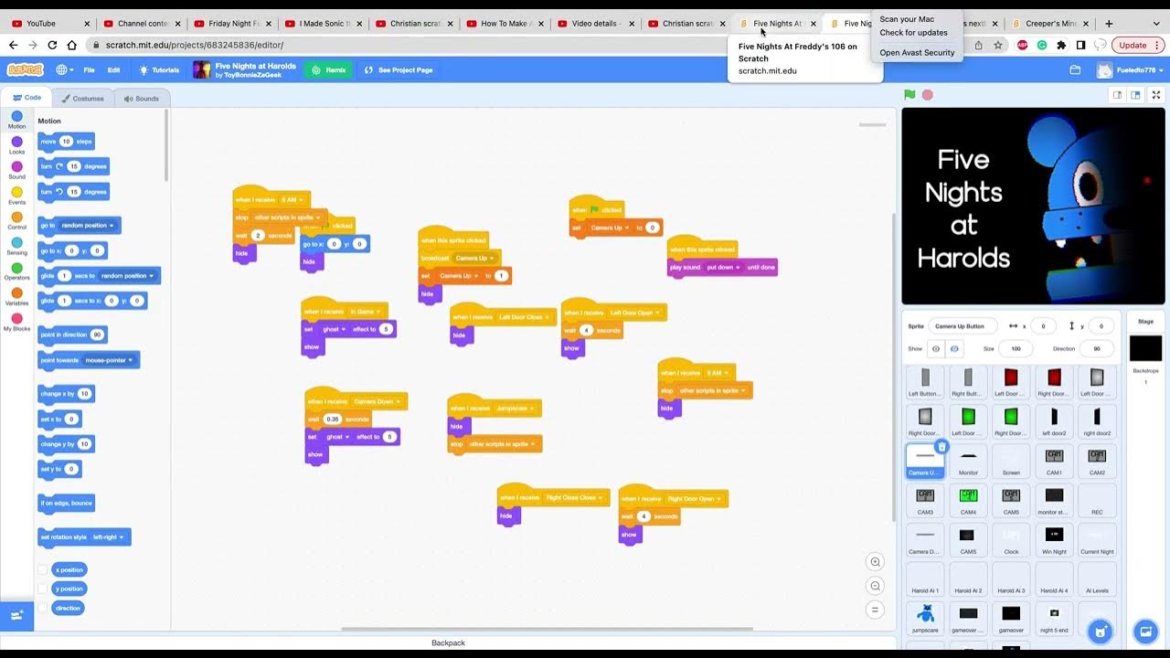 How To Make A Fnaf Fan Game In Scratch Part 3 - YouTube