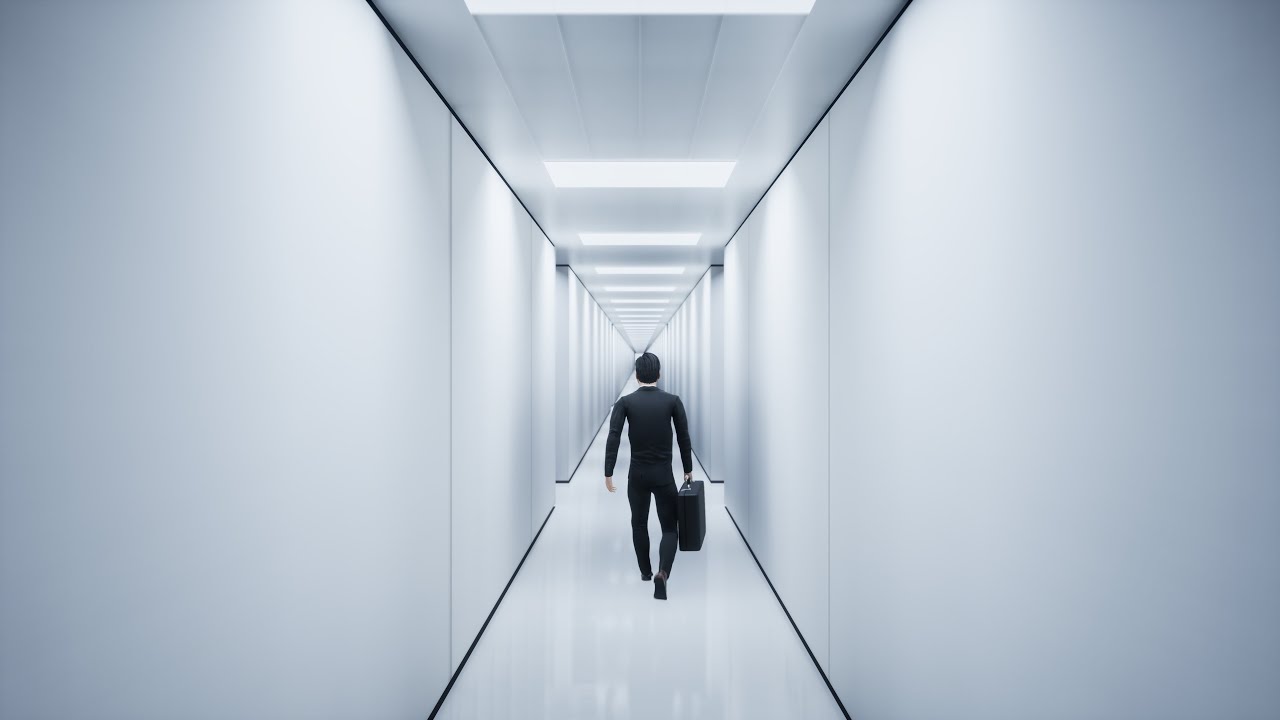 Severance Infinite Corridor - 1 Hour Relaxing Loop - YouTube