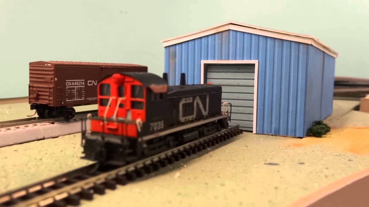 computer printed paper metal siding engine house n scale - YouTube