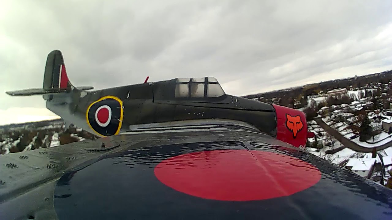 Parkzone f4f wildcat best winter RC plane - YouTube