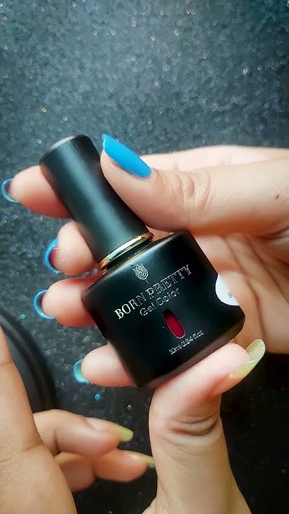This red gel looks like BLOOD! Born Pretty Black Spar Series Gel Polish Swatch #satisfying # ...