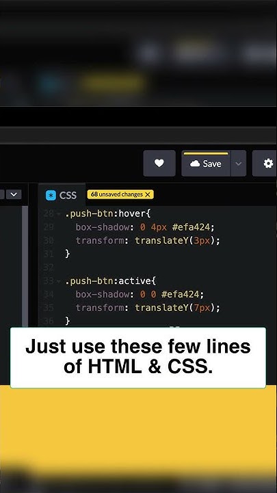 Simple realistic push button using HTML and CSS #shorts - YouTube