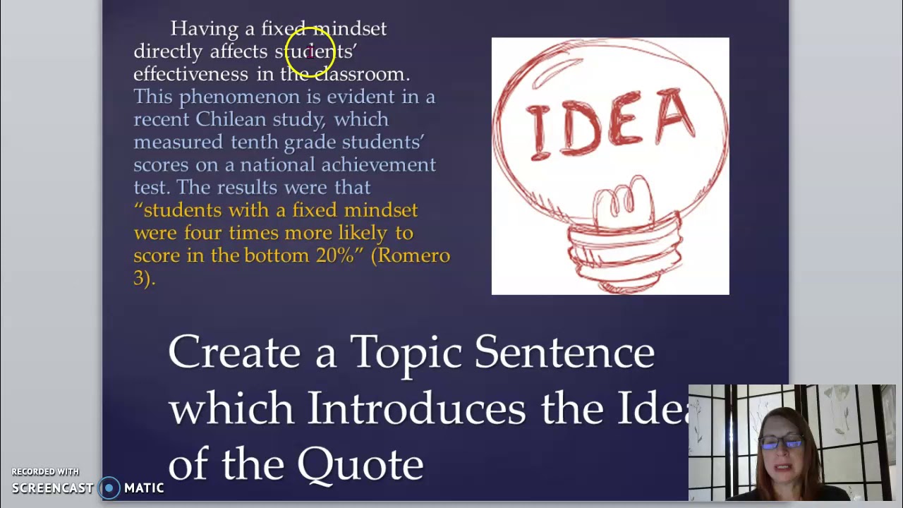Creating Clear Topic Sentences and Focused Paragraphs - YouTube