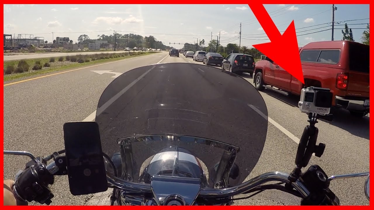 GoPro RAM Mount on a Harley Road King! - YouTube