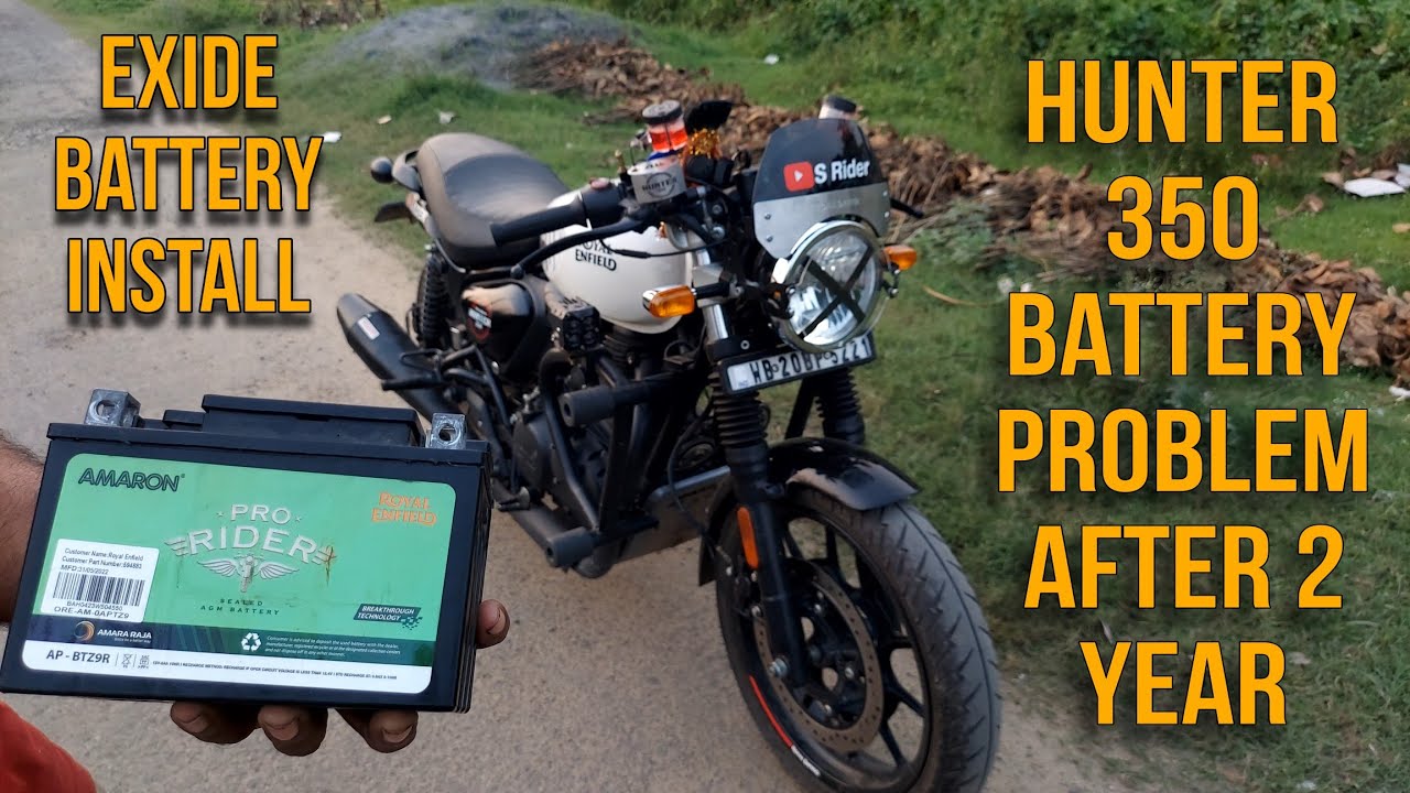 Hunter 350 Battery change After 2 year | Exide Battery Installation in ...
