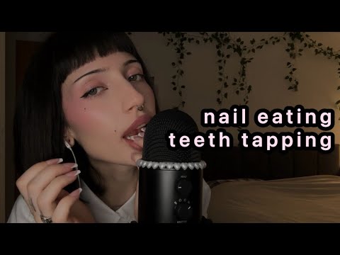 Nail eating, teeth tapping, mouth sounds ASMR - YouTube