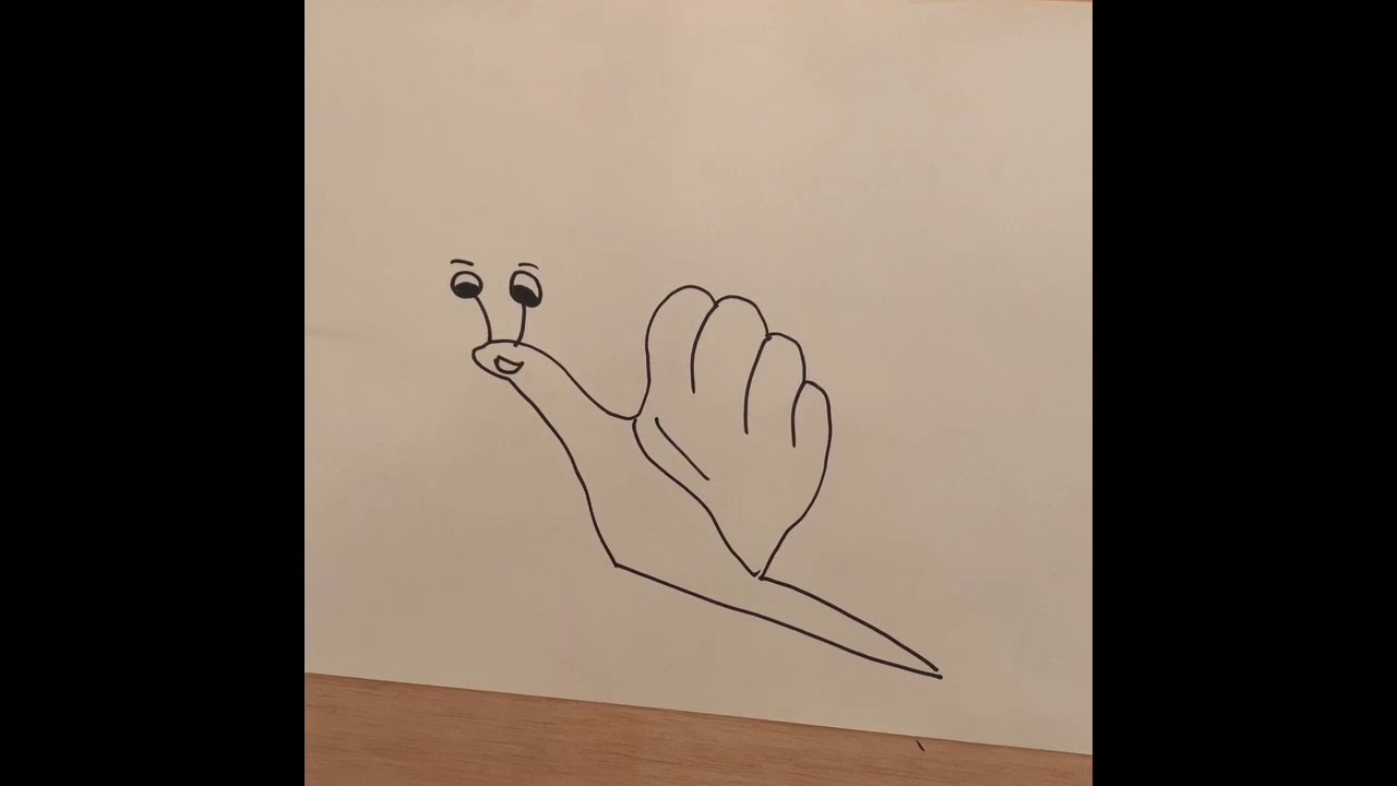 Left-handed Snail Drawing - YouTube