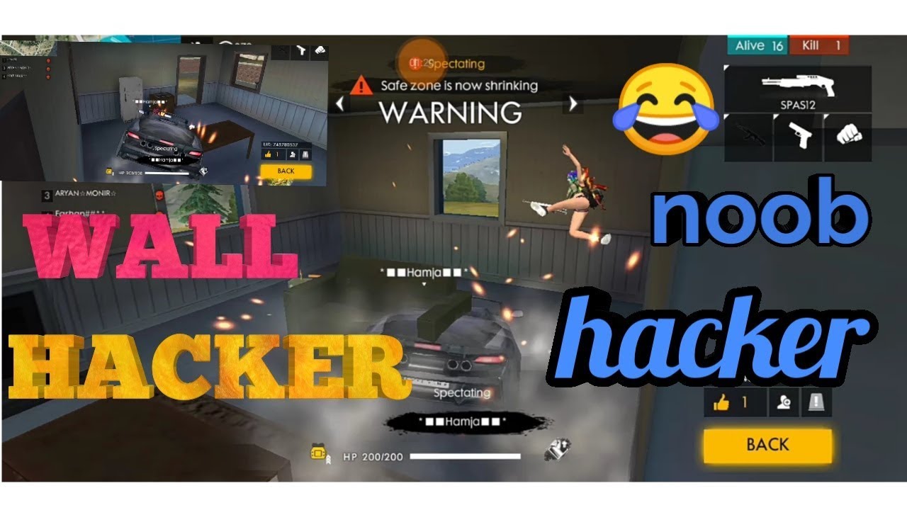 #hacker #noobhacker #wallhacker FREE FIRE HACKER|| WALL HACKER IN MY GAME|| - YouTube