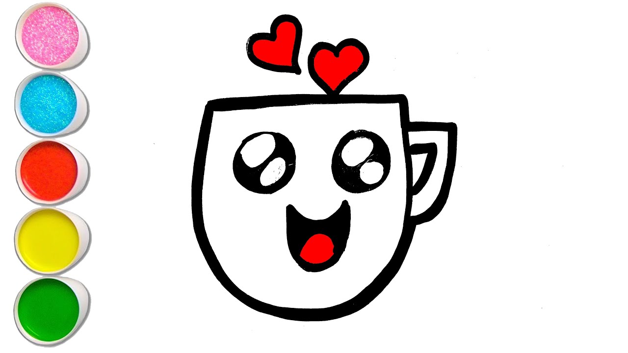 How to Draw a Best Friend Cup Drawing For Gift - YouTube