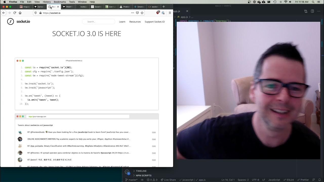 WEB422 Week 12 WebSockets Part 1 - Intro and Writing the Server - YouTube