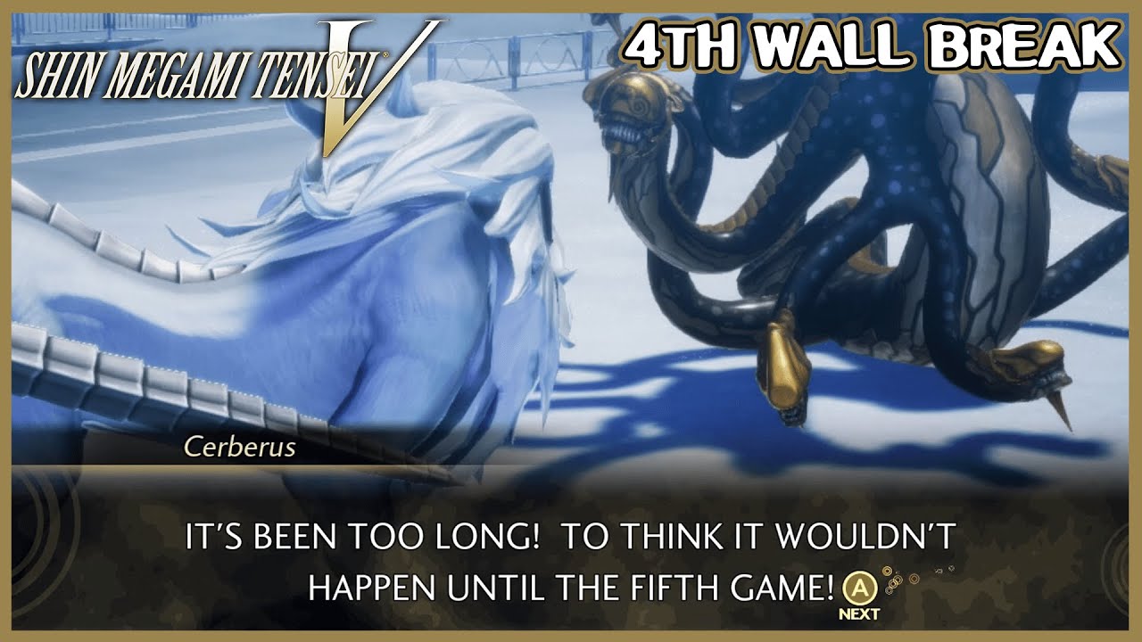 When Cerberus and Hydra break the 4th wall - Shin Megami Tensei V - YouTube