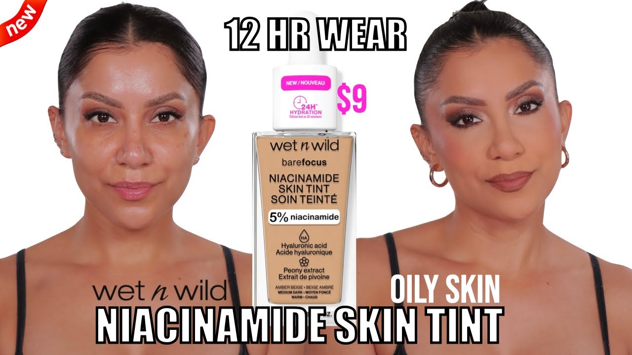 *new* WET N WILD BARE FOCUS NIACINAMIDE SKIN TINT REVIEW +12HR WEAR ...