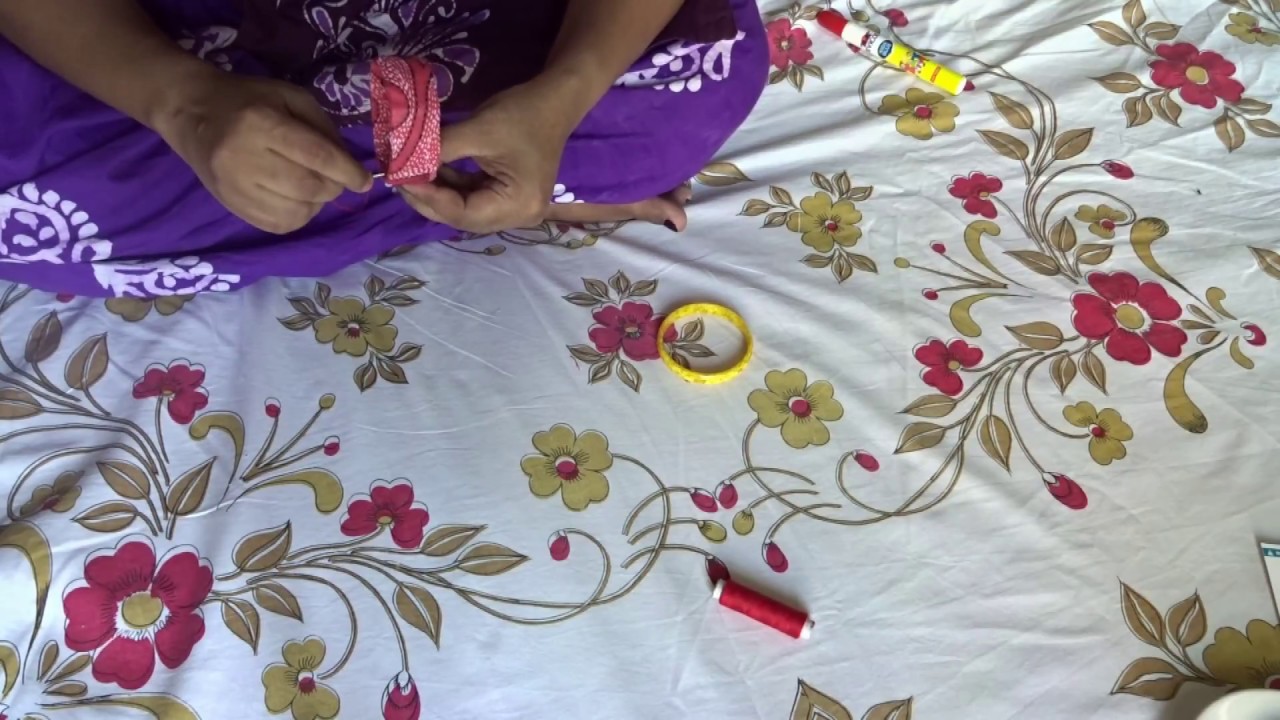 Bangle making with paper and cloth - YouTube
