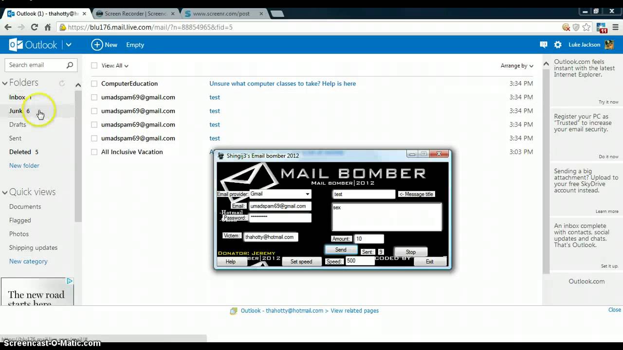 Amazing email bomber Download - YouTube