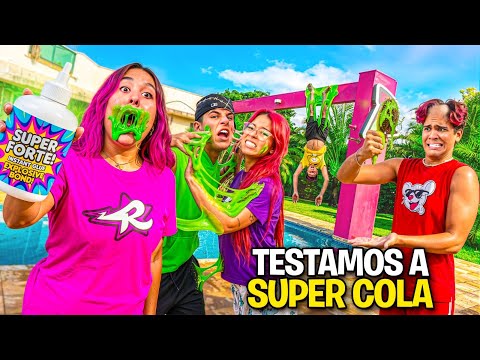 TESTAMOS A COLA MAIS POTENTE DO MUNDO *A Katlen se machucou !