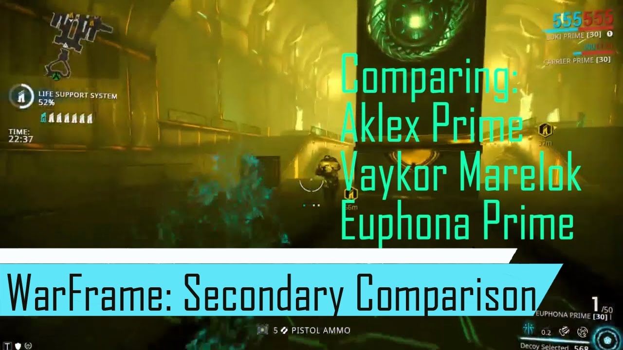 Warframe: Comparing Euphona Prime, Aklex Prime and Vaykor Marelok - YouTube