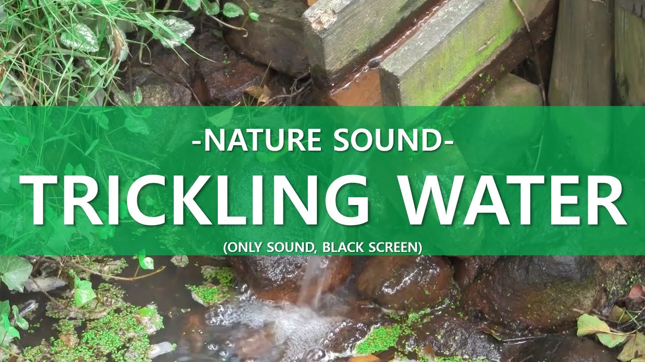 Trickling Water Sounds Black Screen 1 Hours For Sleep🥱sleeping Sounds