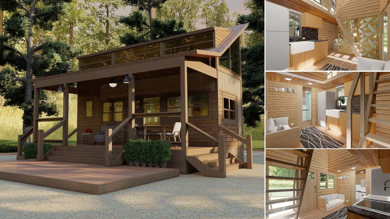 Tiny Cabin For Family of 4 With 3 Bedrooms Standing Height - YouTube