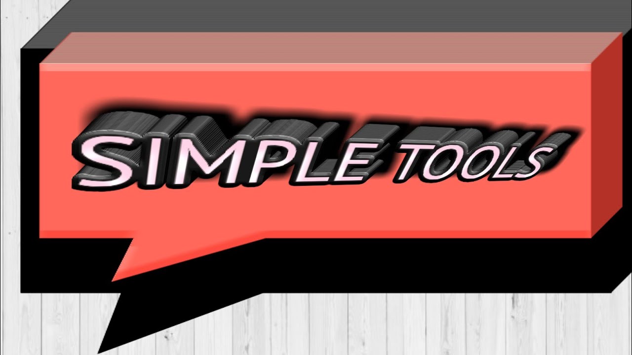 SIMPLE TOOLS - YouTube