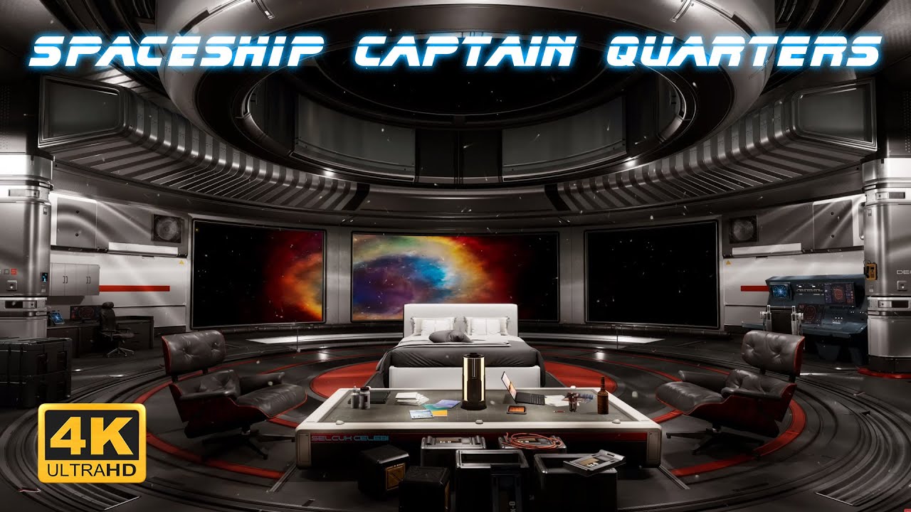 Spaceship Captain's Quarters Relaxation. Sci-Fi Ambiance for Sleep, Study, Relaxation - YouTube