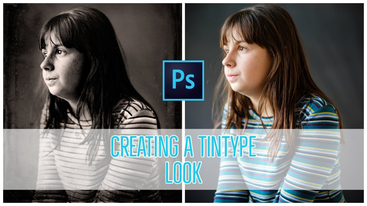 How to create Tintype look in Photoshop - YouTube