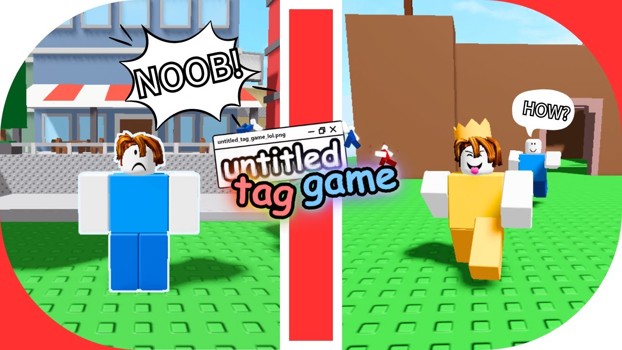 Pretending to be a NOOB in untitled tag game! - YouTube
