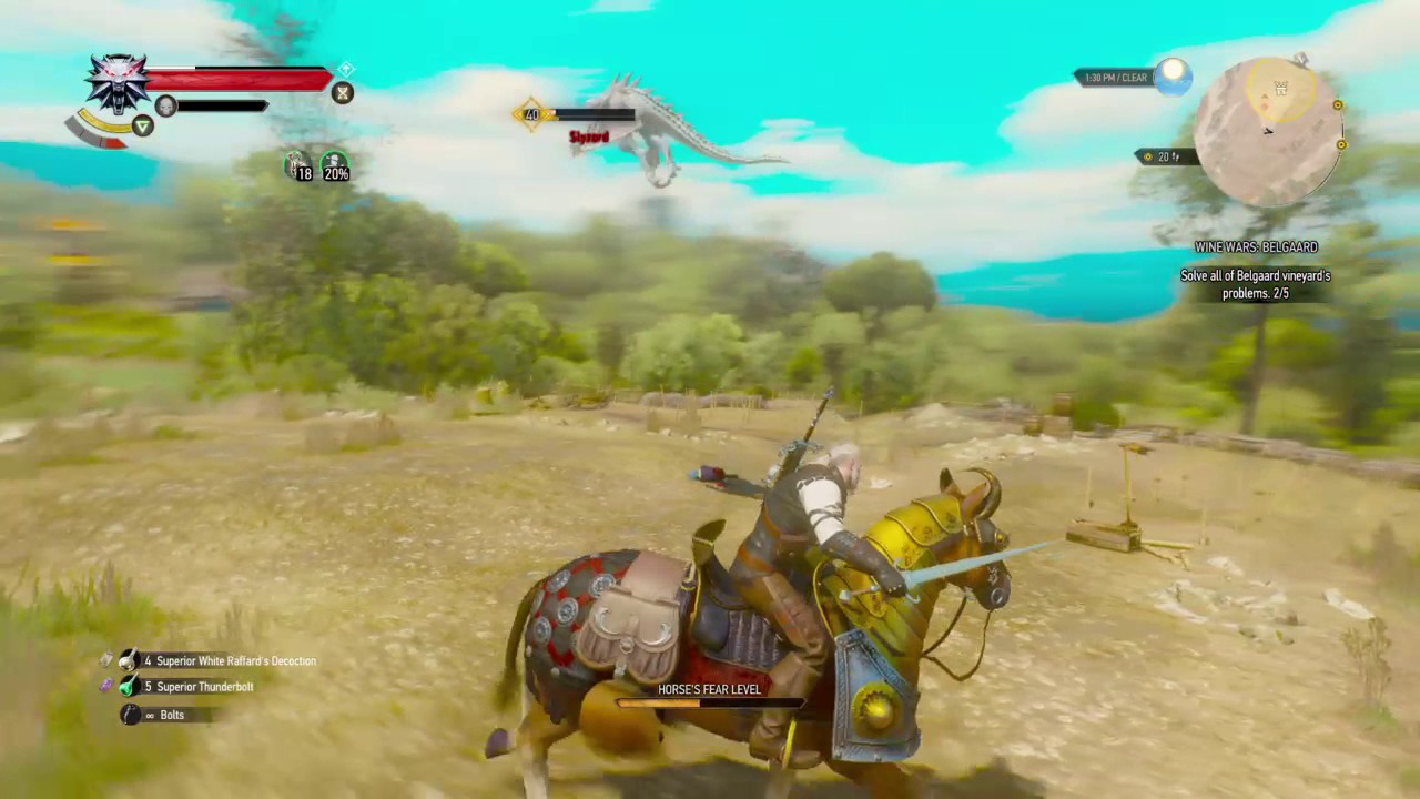 The Witcher 3: Horseback Slyzard Hunting - YouTube