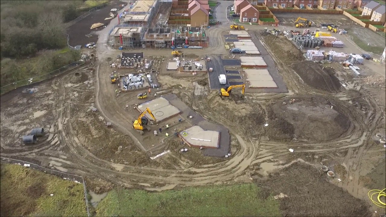 Building work over Catterick, Colburn North Yorkshire with drone DJI ...
