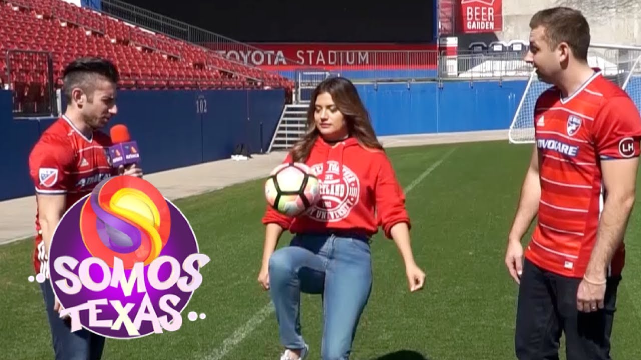 Ana Cruz en el FC Dallas con Hot New 93.3 l SOMOS TEXAS - YouTube