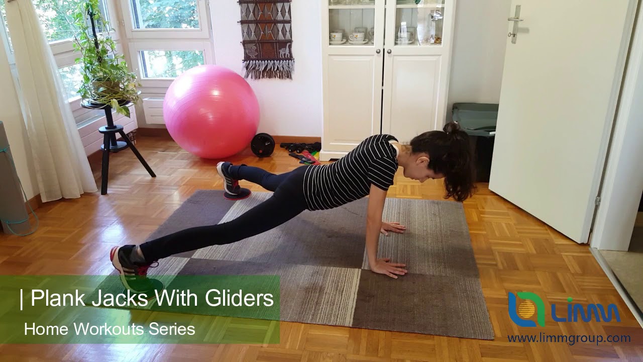 Core Exercise Discs Workout Series #17: Plank Jacks With Gliders - YouTube