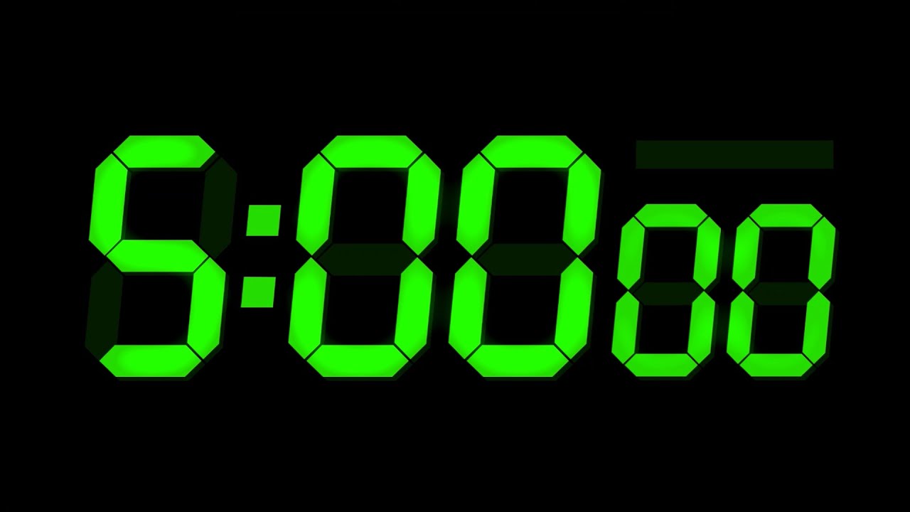 Digital 5 minute timer ( v 326 ) + music - YouTube