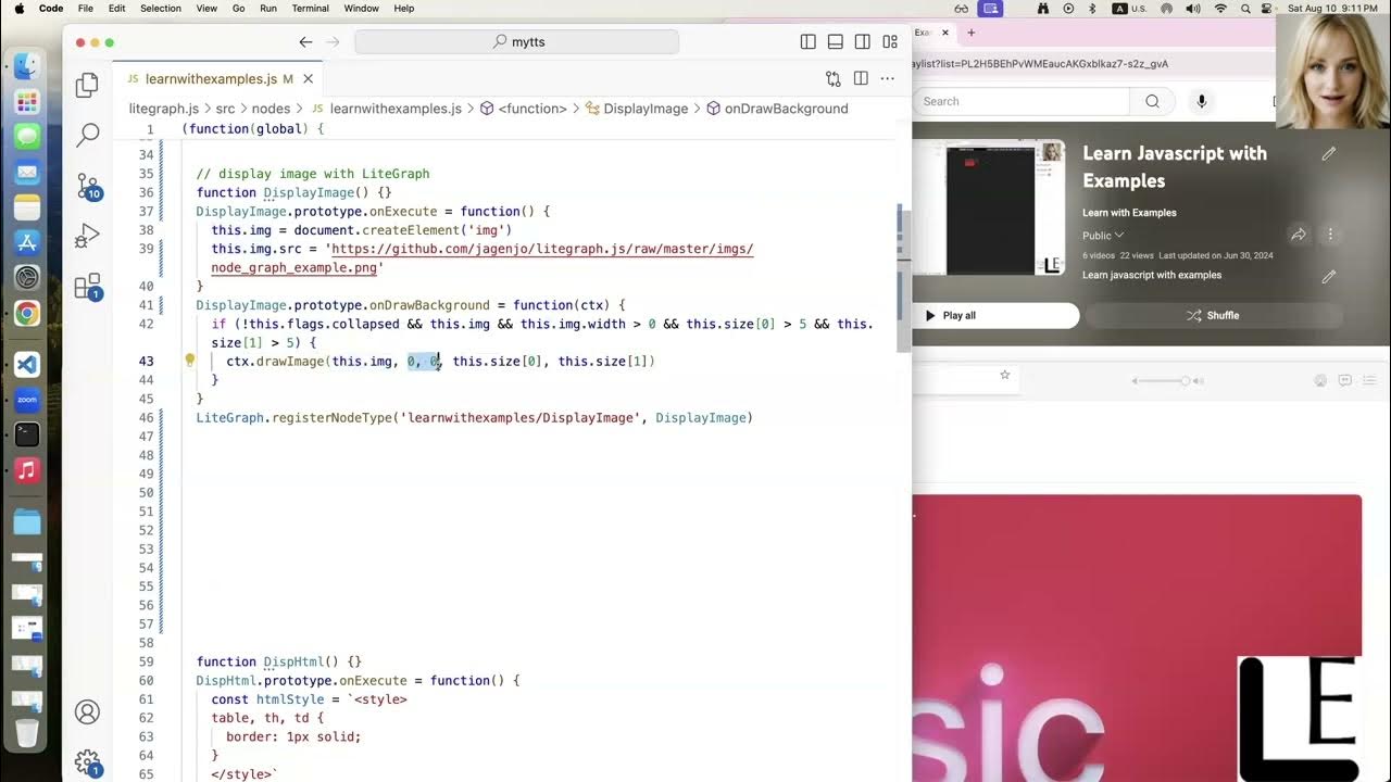 LiteGraph:display image using canvas - YouTube