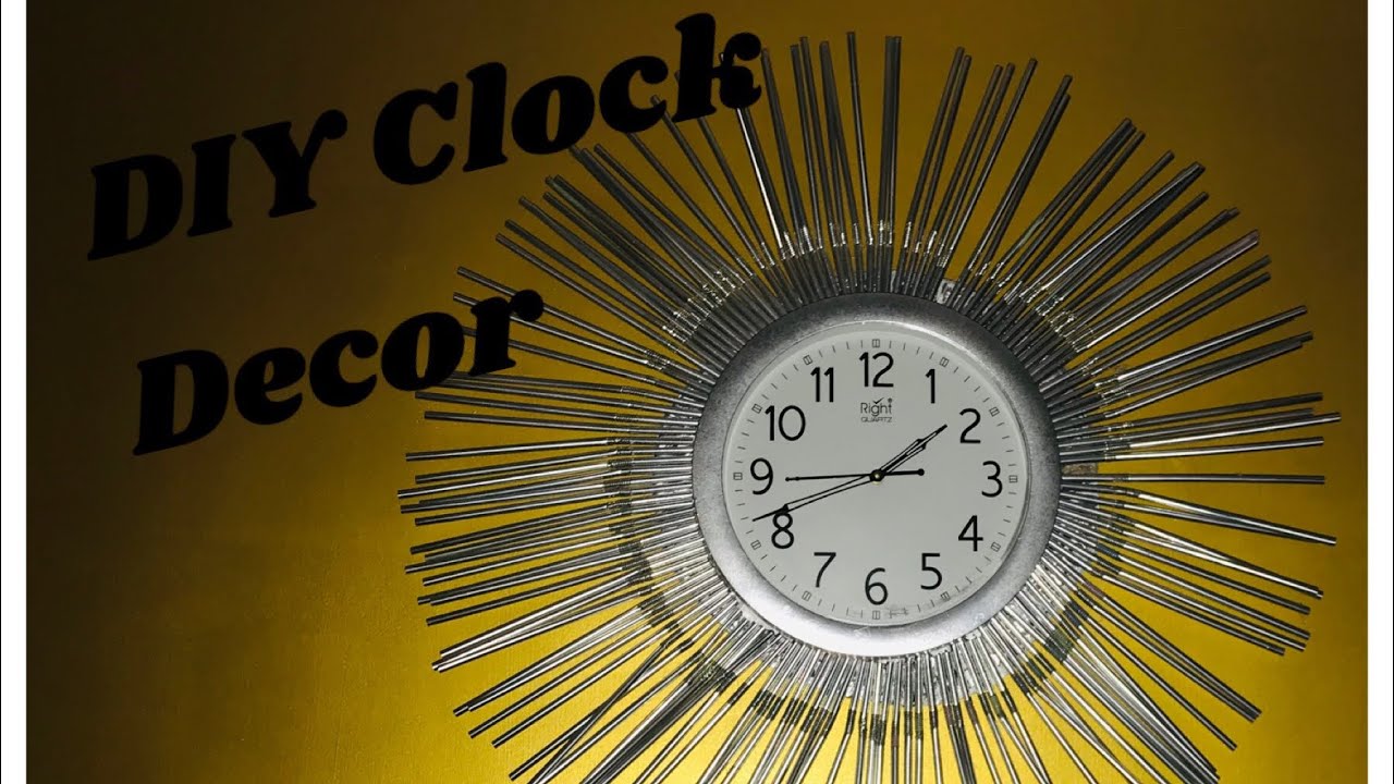 DIY Clock Decor/ straw craft/ craft video - YouTube