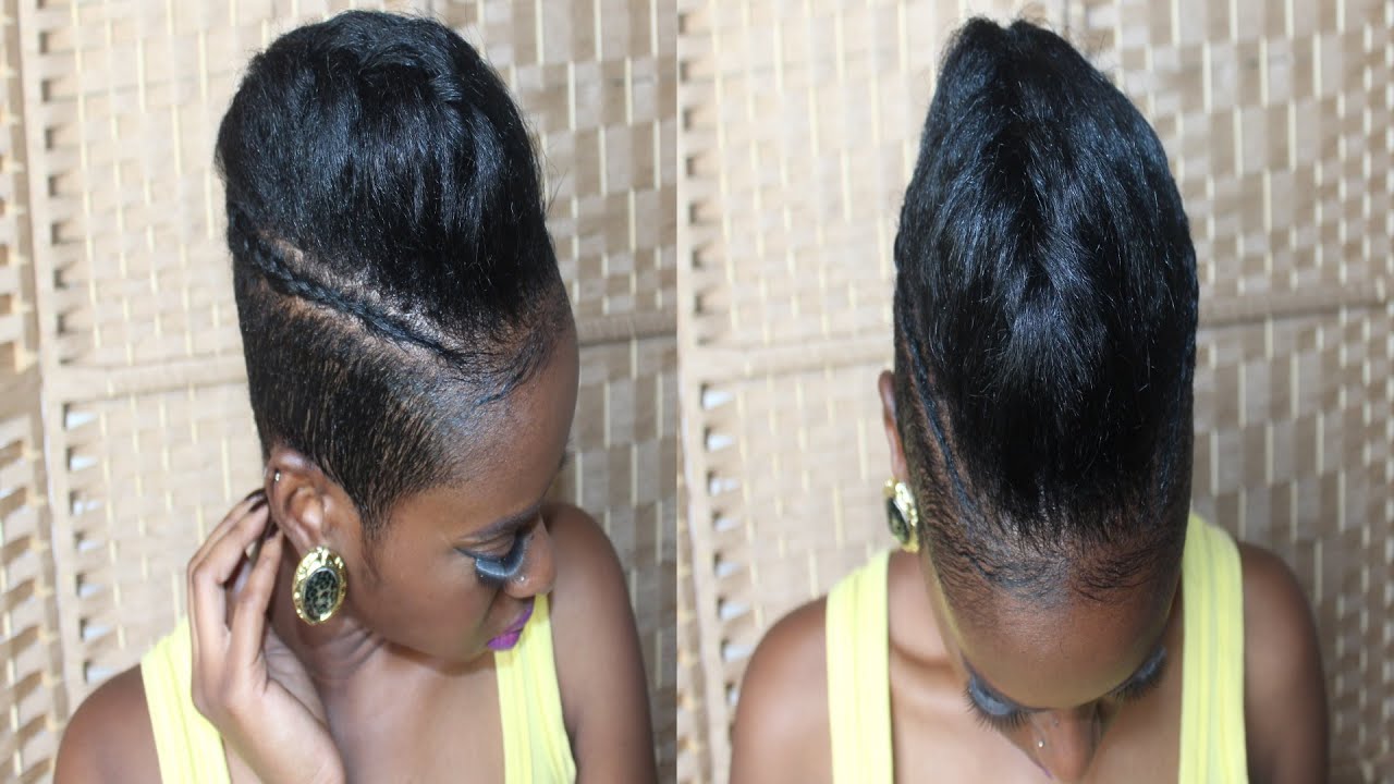 Braided Pompadour With Cornrows On Undercut/ Shaved Back - YouTube