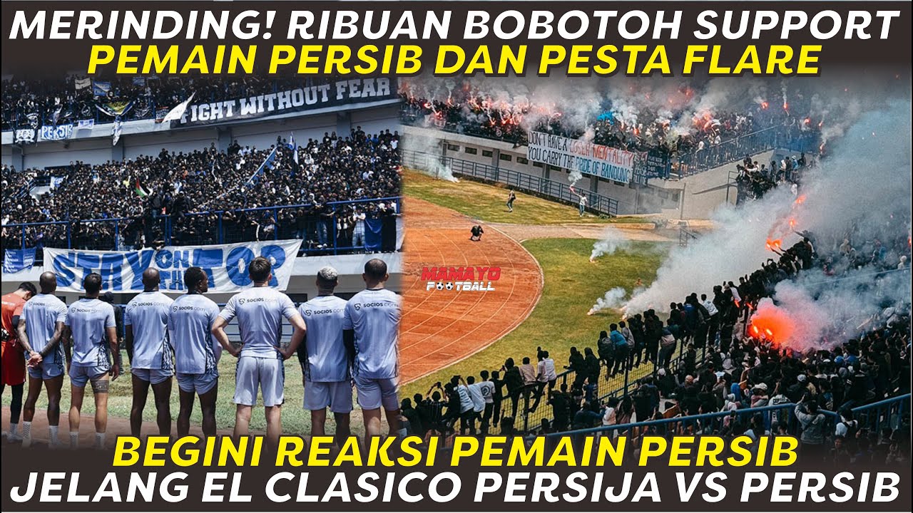 MERINDING! JELANG VS PERSIJA, RIBUAN BOBOTOH PESTA FLARE PENUHI GBLA ...