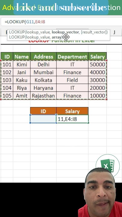 LOOKUP function in excel | LOOKUP formula in excel | Relative Reference In excel excel tips ...
