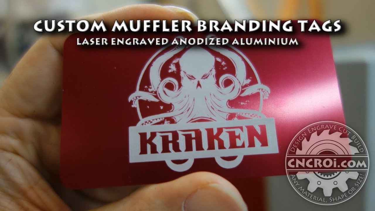 Custom Muffler Branding Tags: Anodized Aluminium - YouTube