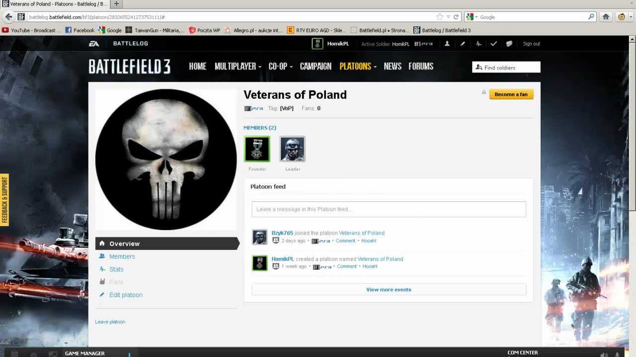 Jak wgrać logo plutonu na Battlelog - YouTube
