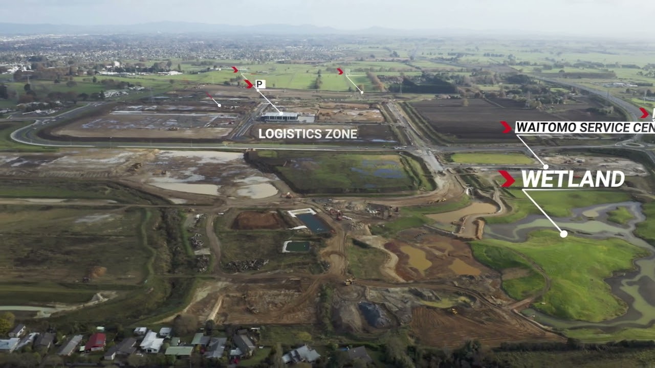 Ruakura Superhub Aerial Update - May 2022 - YouTube
