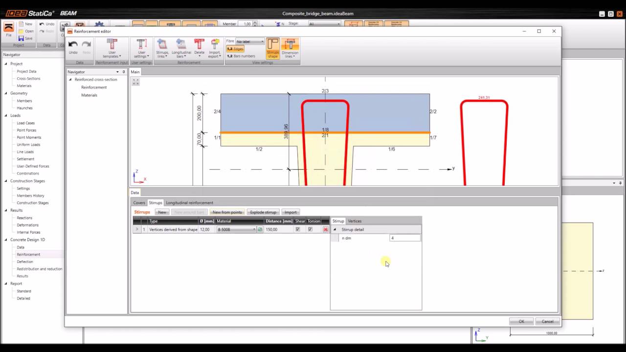 Design a composite bridge beam using IDEA StatiCa - YouTube