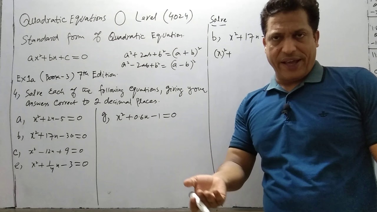 Quadratic Equations lecture #4(Solve by Completing Square Method) O ...