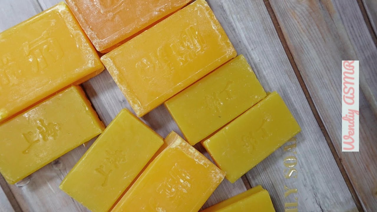 ASMR cutting dry soap/oddly carving soap/satisfying relaxing crunchy ...