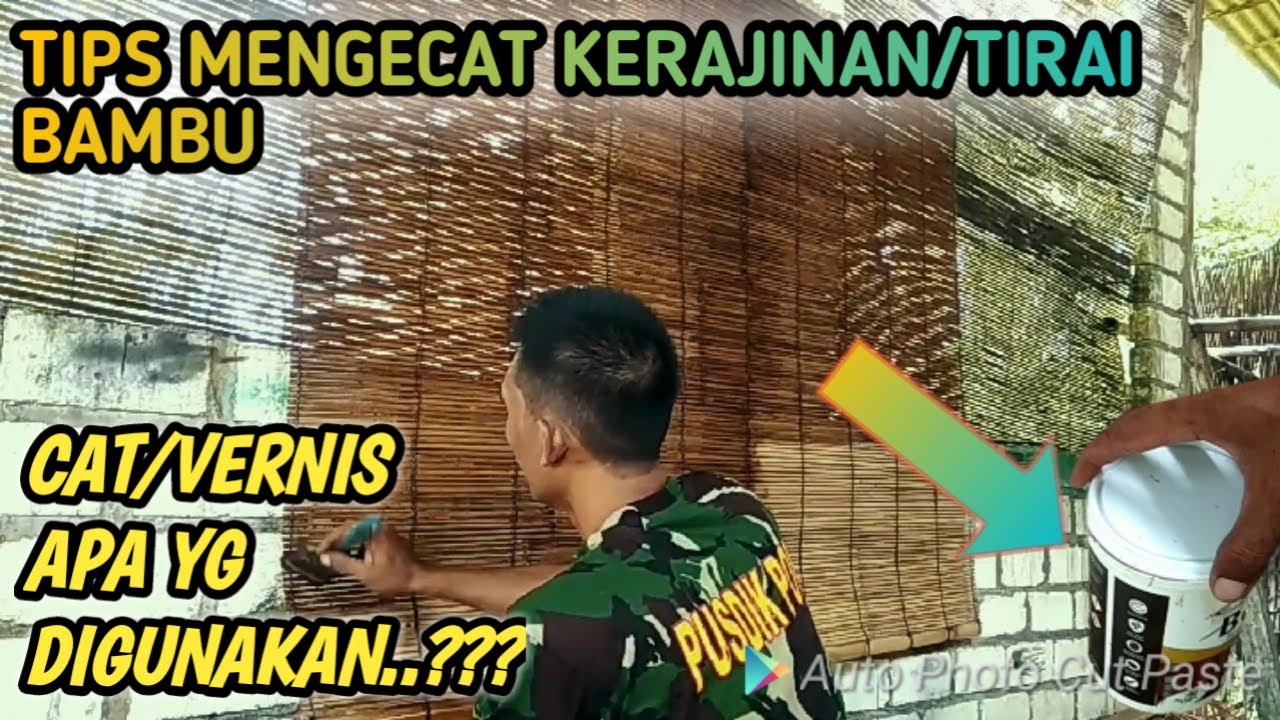 Cat atau vernis untuk kerajinan tirai bambu - YouTube