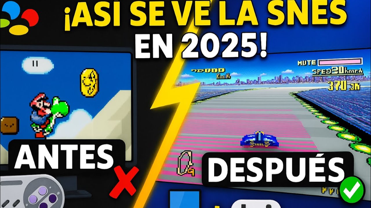 ¡Así se ve la SNES en 2025! | Juega en pantalla panorámica real con ...