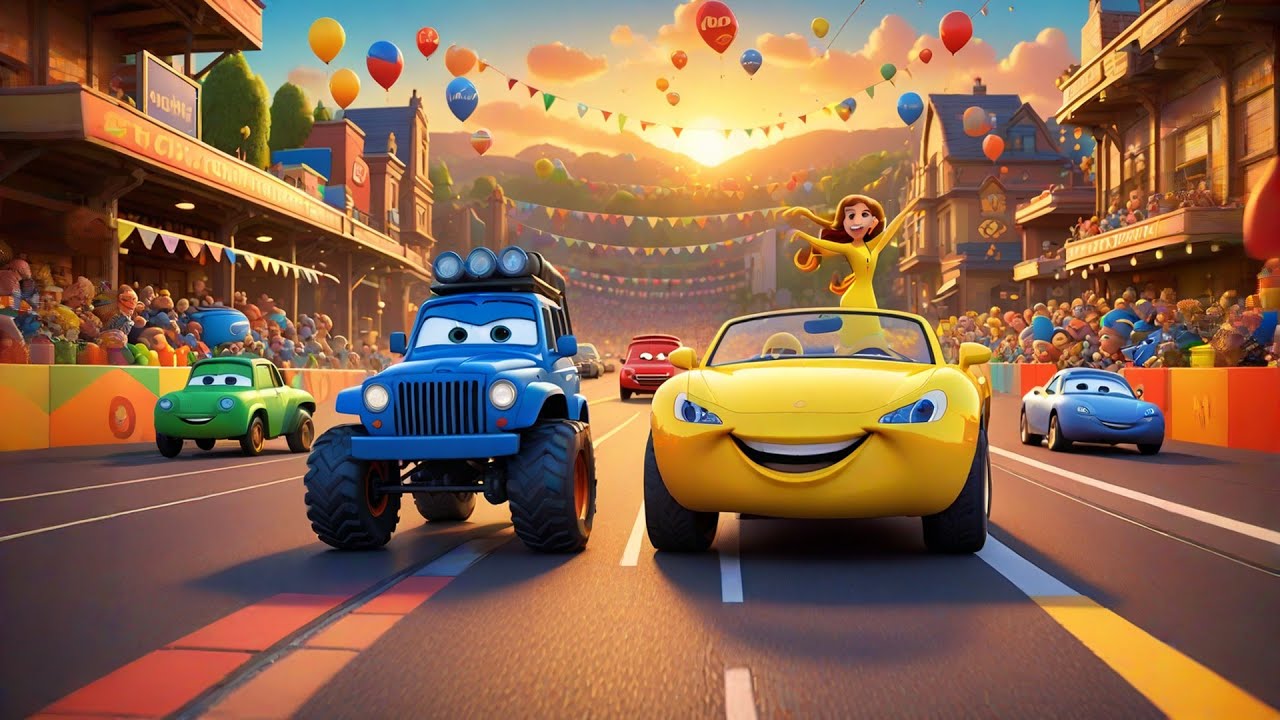 Four Talking Cars Learn to Spell | Fun Spelling & Vehicle Song for Kids ...
