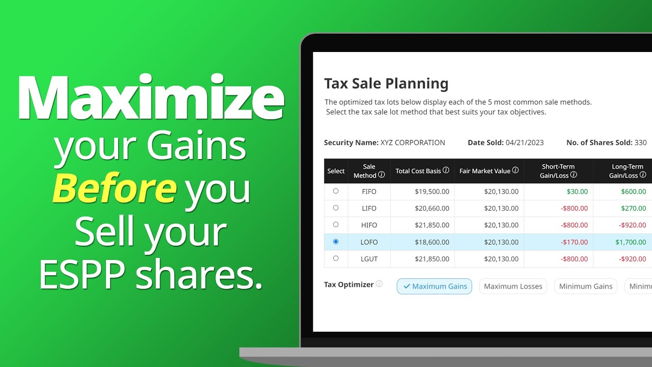 Get “Tax Smart” on your next ESPP Sale - YouTube