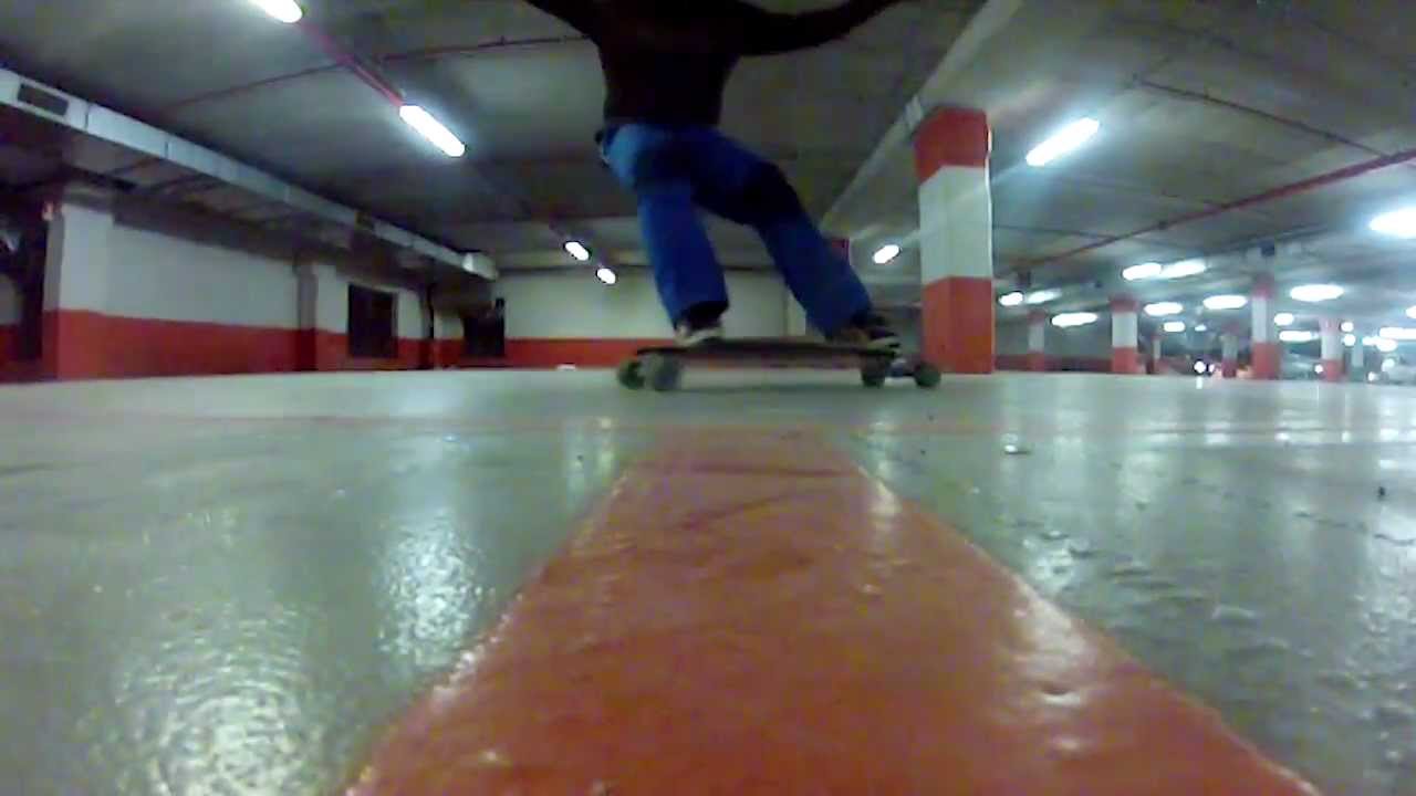 180 Heelside + Stand up slide - YouTube