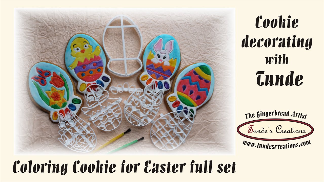 Coloring cookies for Easter - YouTube